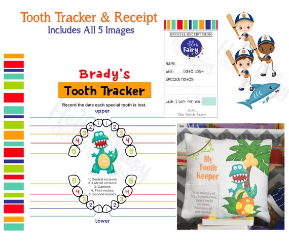 Tooth Tracker and Receipt for the Tooth Fairy Record Lost - Etsy