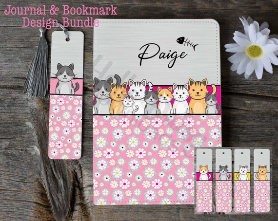 Customizable Journal & Bookmark Design Bundle Instant | Etsy