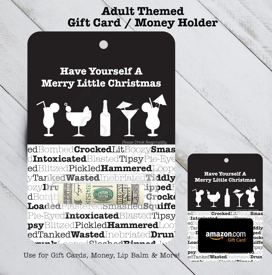 Adult Themed Christmas Gift Card or Money Holder | Sublimate or Print ...