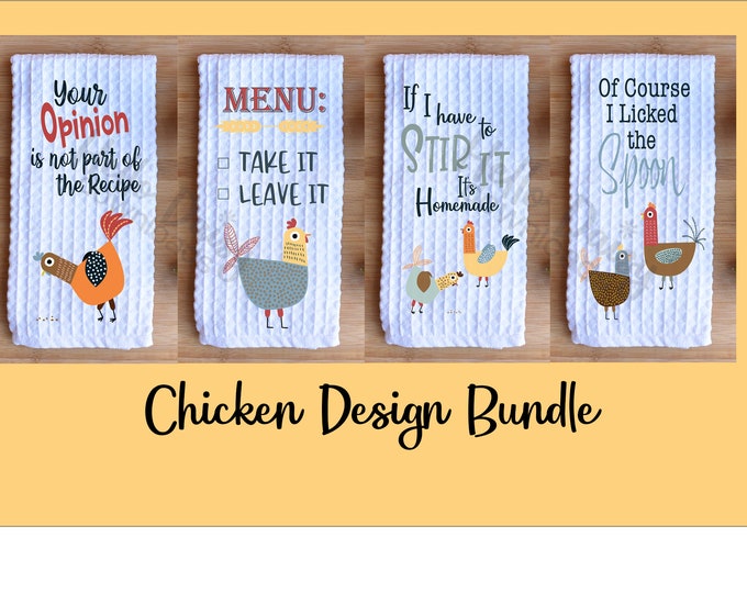 Kitchen Towel Design Bundle Instant Digital Download PNG - Etsy