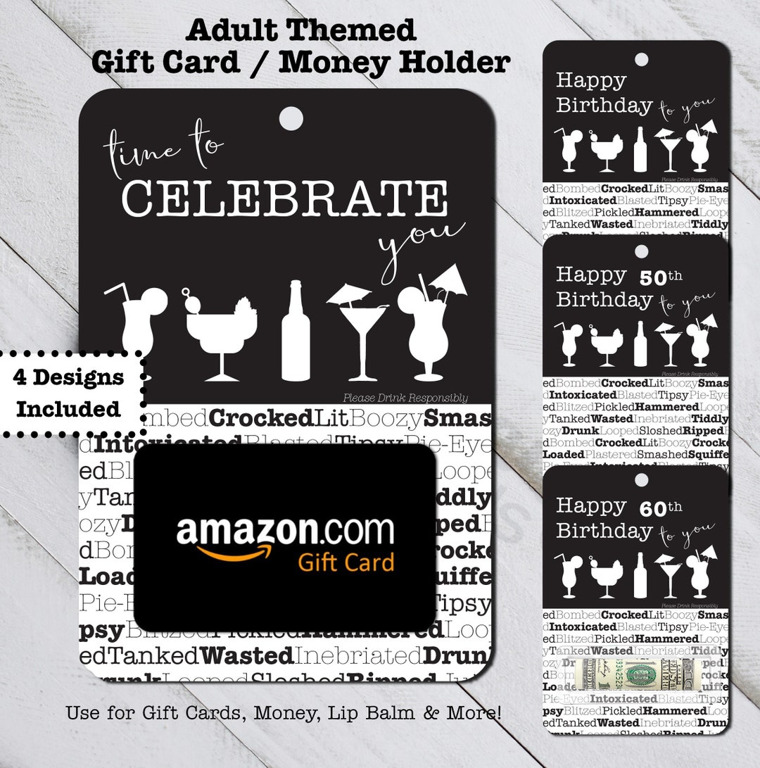 Adult Themed Birthday Gift Card Money Holder Bundle | Sublimate or ...