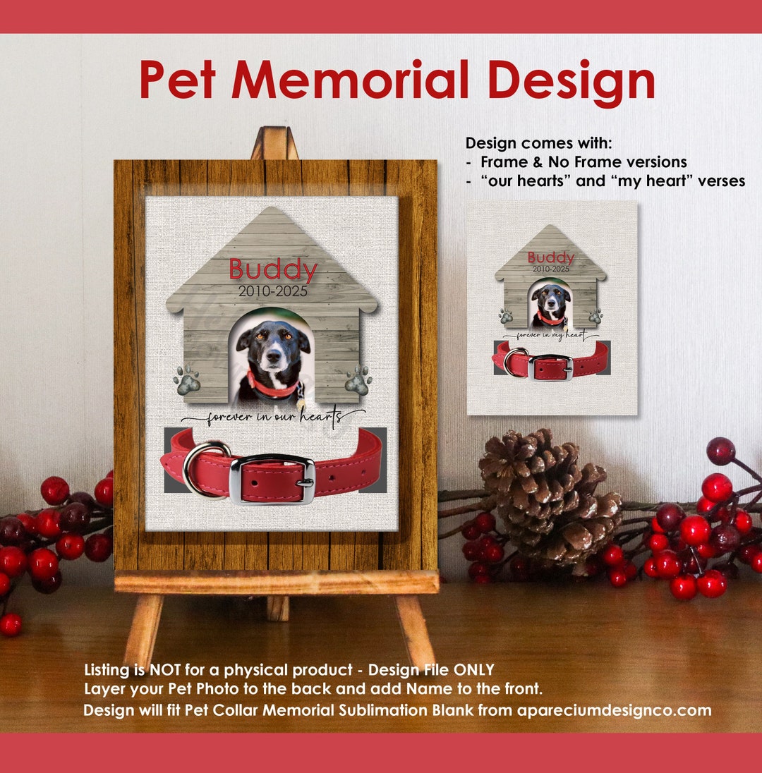 Pet Memorial Photo & Collar Designs | Instant Digital Download ...