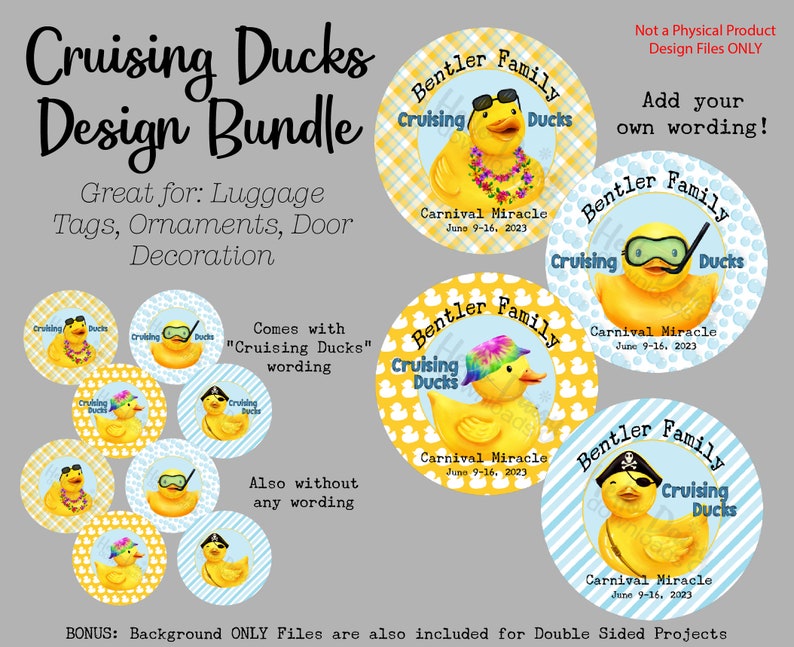 Cruising Ducks Design Bundle Instant Digital Download PNG File ONLY ...