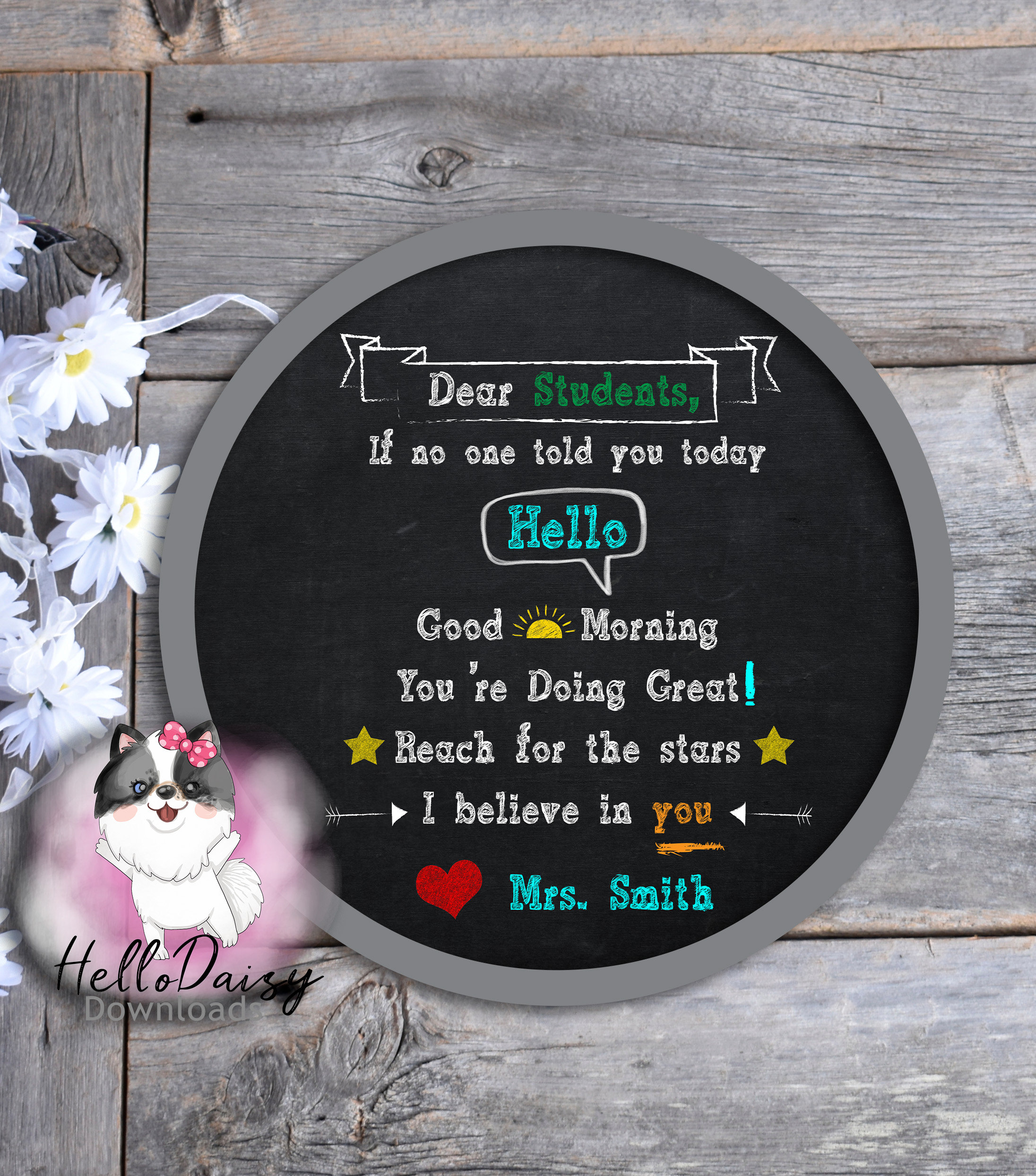 Teacher Classroom Design Teacher's School Pledge - Etsy