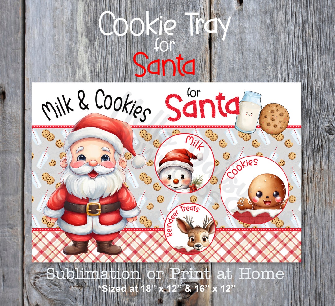 Milk & Cookies for Santa Placemat Rect. Design | Christmas Fun ...