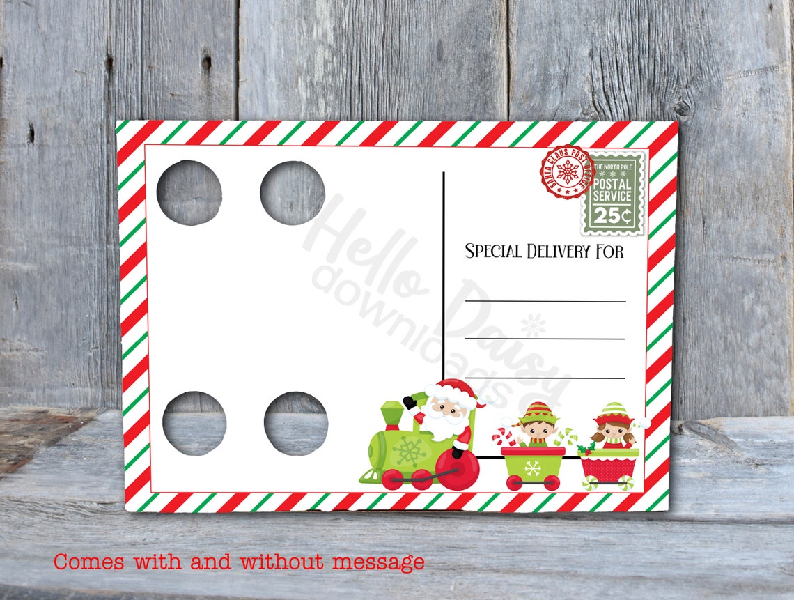 Christmas Elf Postcard Design | I'm Back Holiday Fun | 2 Instant ...