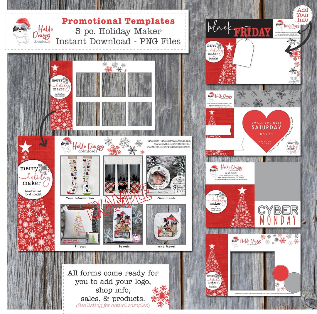 DIY Holiday Promotional Templates | Product Flyer, Black Friday Sales ...