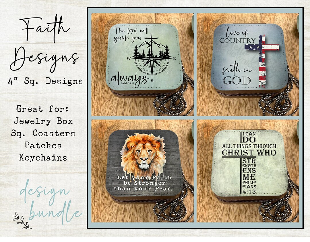 Square Design Bundle Faith | Instant Digital Download PNG | Masculine ...