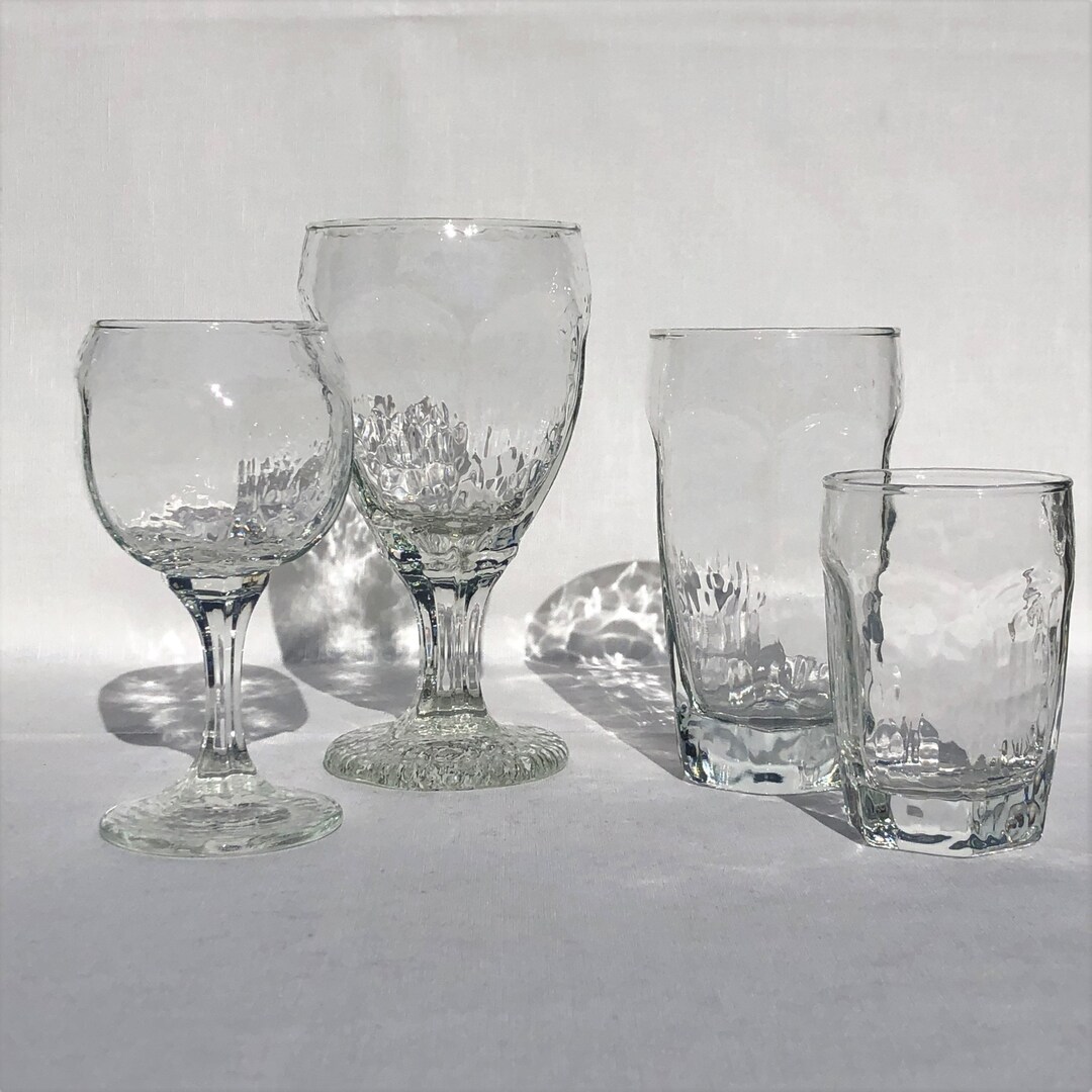 Vintage Libbey Chivalry Glassware: Textured Raindrop Design - Etsy