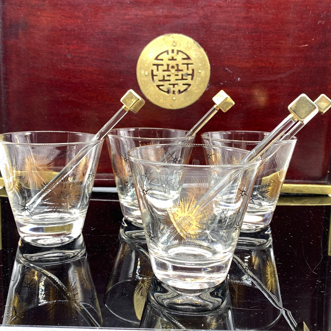 Vintage Federal Glass | Atomic Starburst | MCM Glasses | Atomic ...