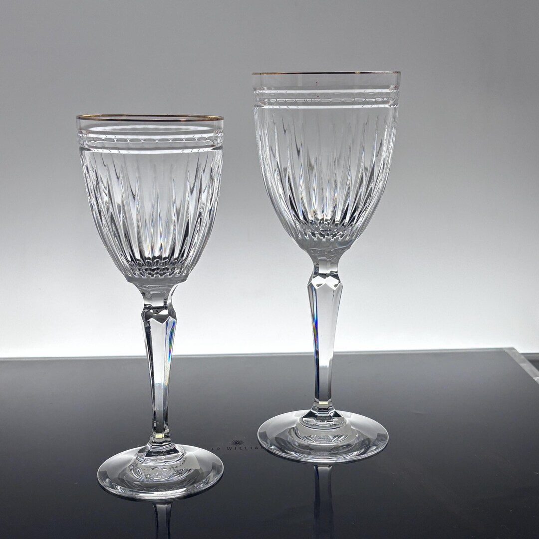 Vintage Waterford Hanover Gold Crystal Goblet - Replacement Wine Glass ...