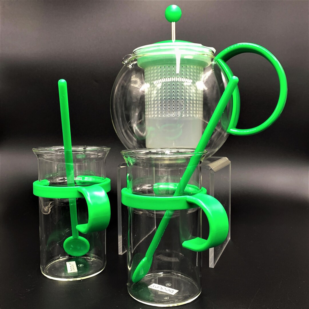 Complete Bodum Green/vert Assam Tea Press Set | Glass and GREEN Bodum ...