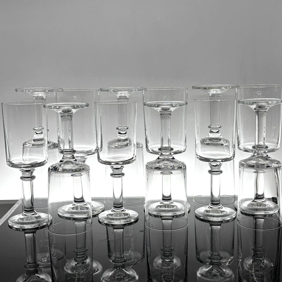 Vintage York by Toscany Crystal Goblets – Set of 12 Water & Claret Wine ...