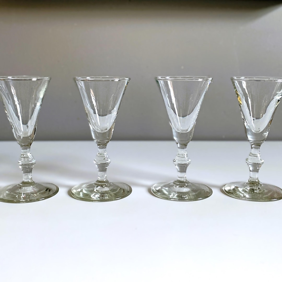 Vintage Mid Century Sherry Glasses | Libbey Georgian Flared Cordial ...