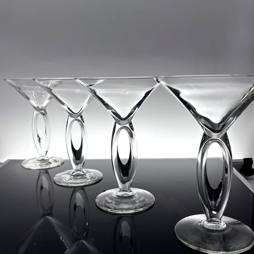 Vintage Libbey Omega Martini Glass: Mid-century Oval Stem Barware - Etsy