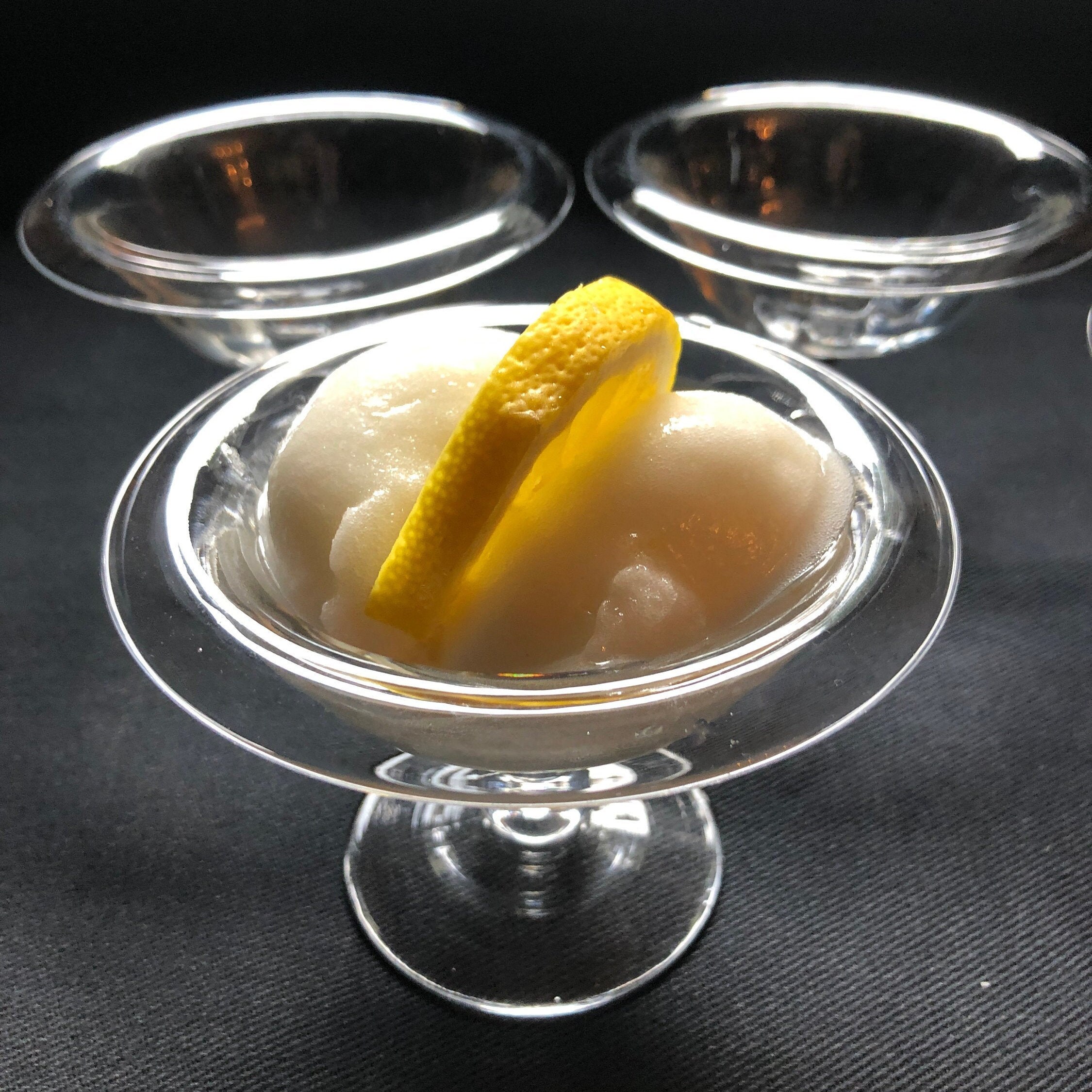 set of 4 Fruit Tasse Glass Dessert bowl Rolled Rim Urn Shape Vintage ...