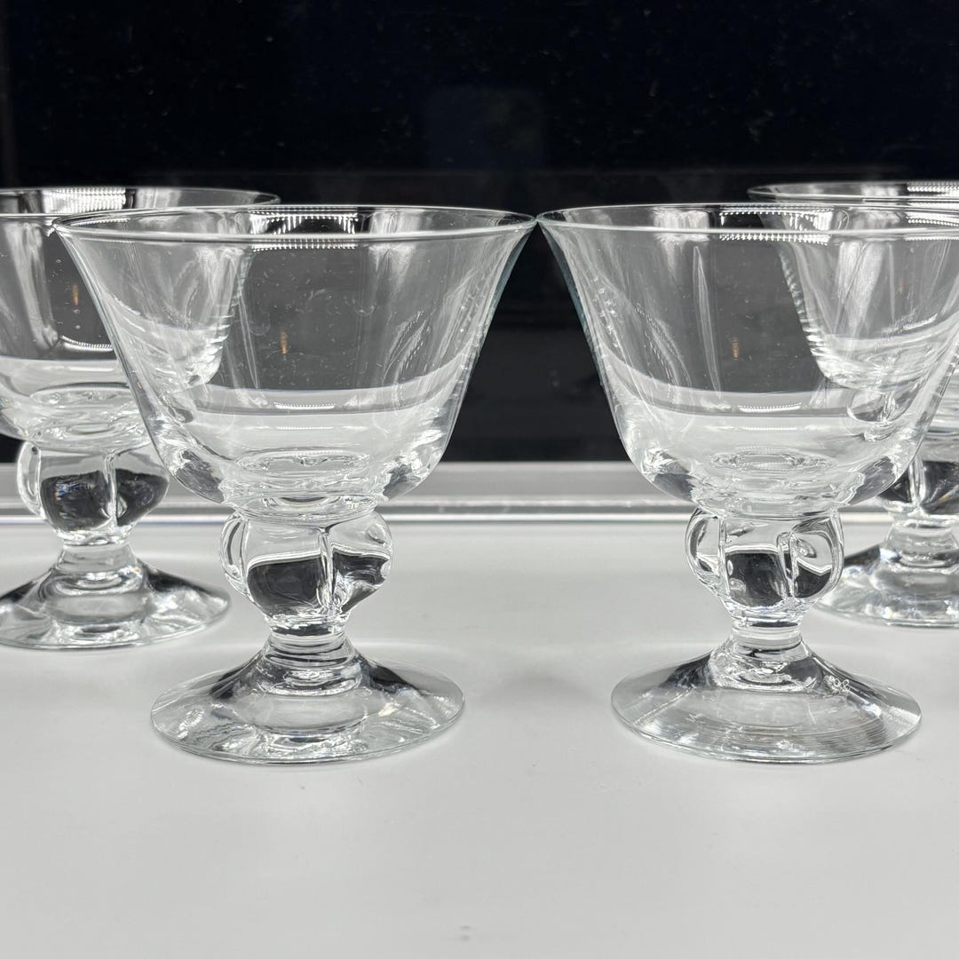 Vintage 1950s Coupes | Astrid Pattern by Swedish Glass | Five-lobe Stem ...