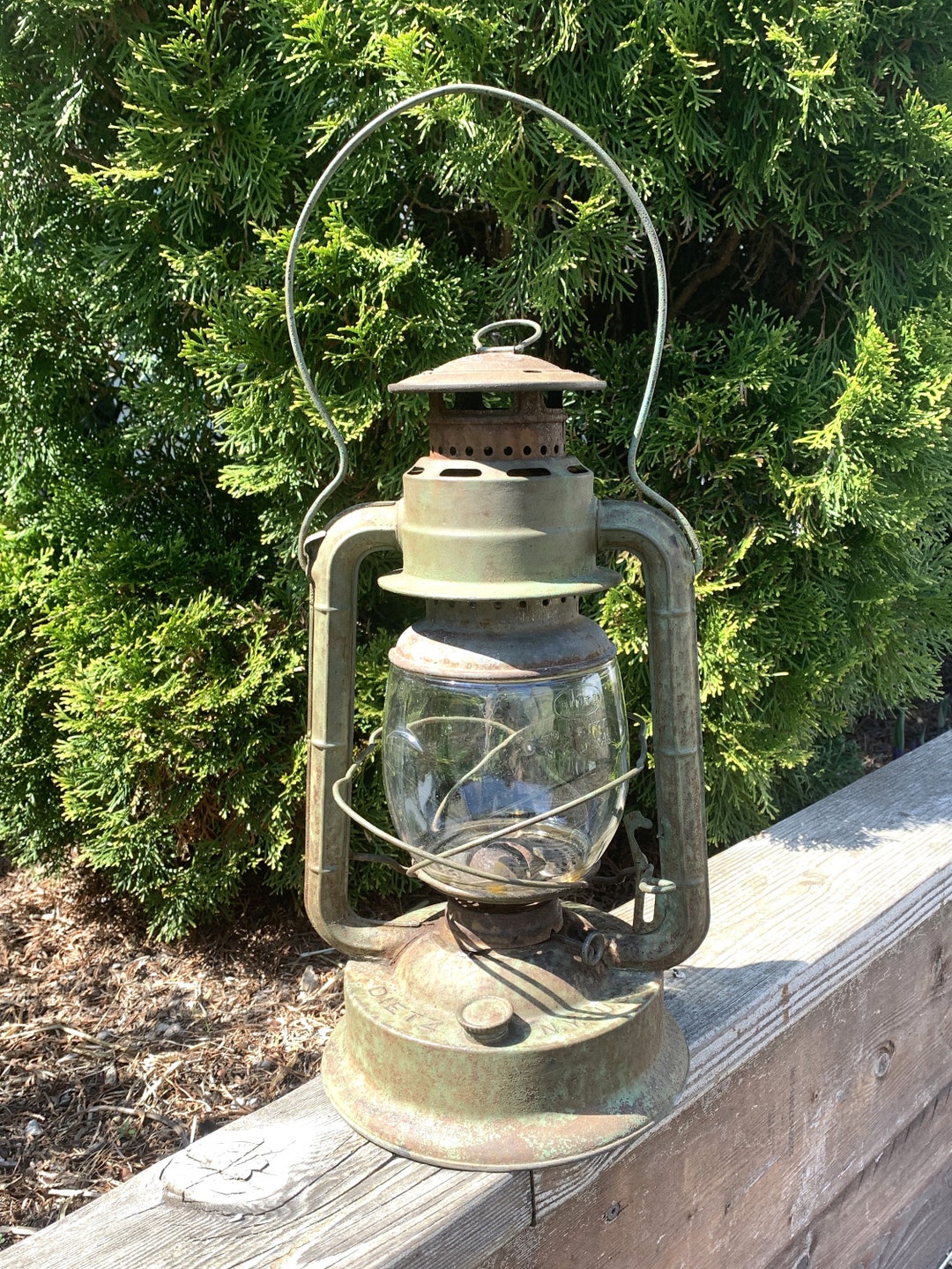 Antique Railroad Lantern | Dietz D-lite No 2 Large Fountain | Kerosene ...