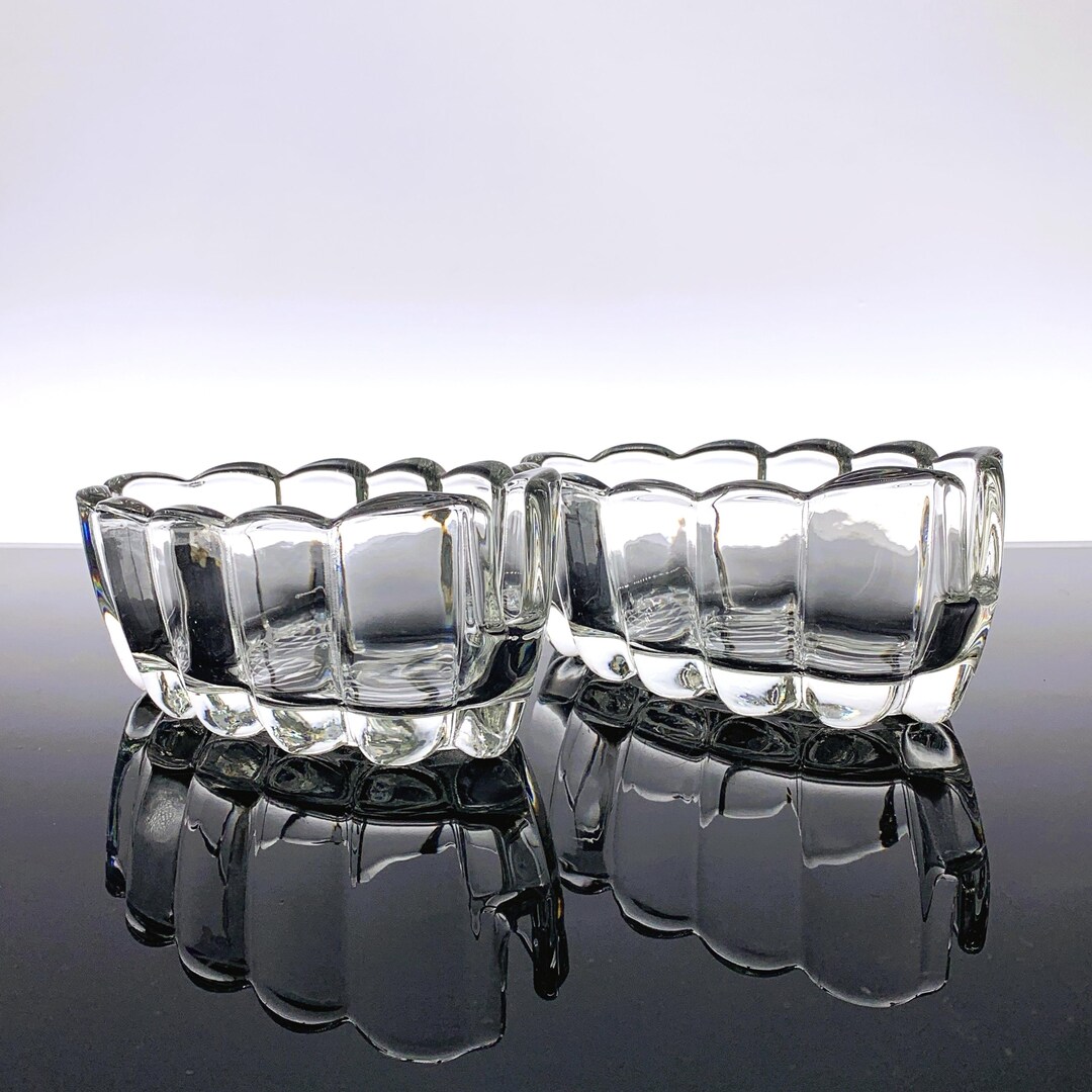 Princess House Crystal Silverware Holders | Ribbed Utensil Holder ...