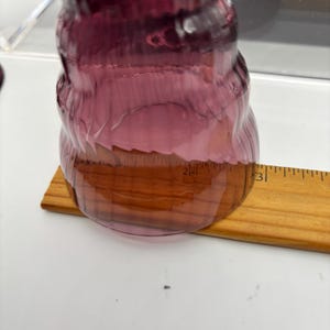 Art Deco Amethyst Ripple Glass Goblets | Utility Glass Works | Vintage ...