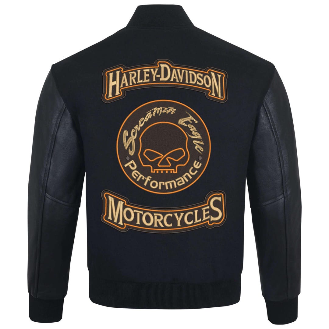 Harley Screamin Eagle Motorcyle Large Jacket Vest Back Patches (3 Pc ...