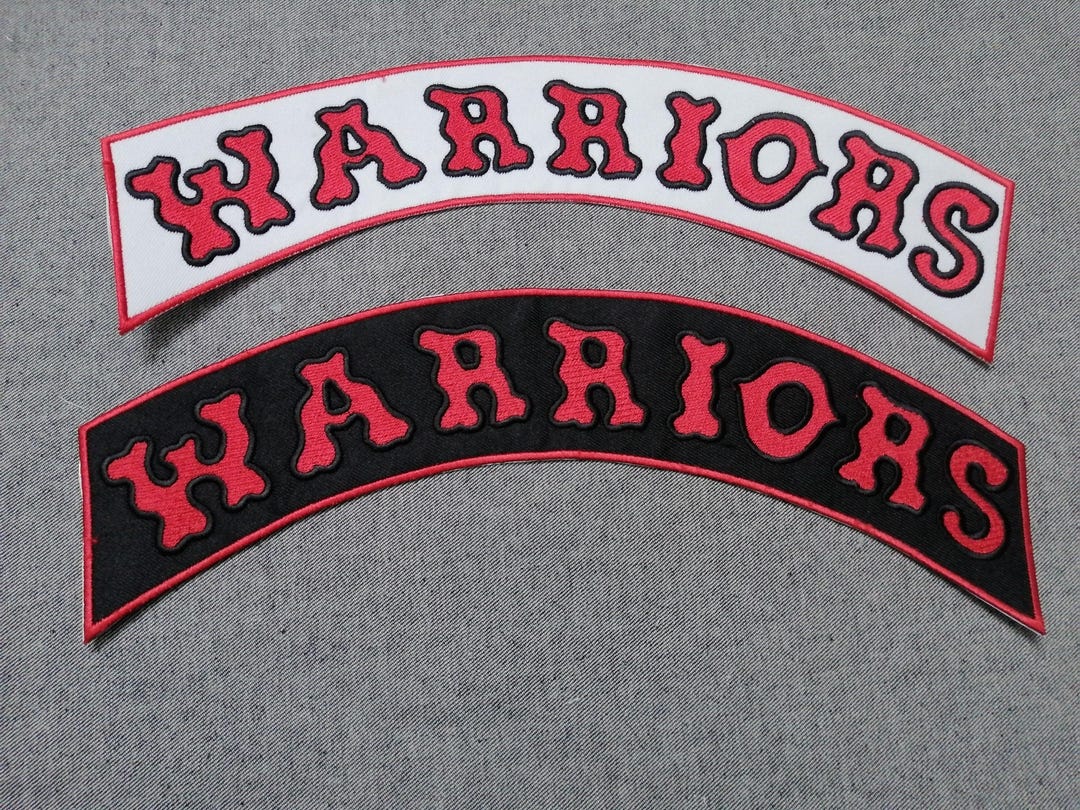 Warriors 12 Inch Upper Rockers Embroidered Applique Iron Sew \on Patch ...