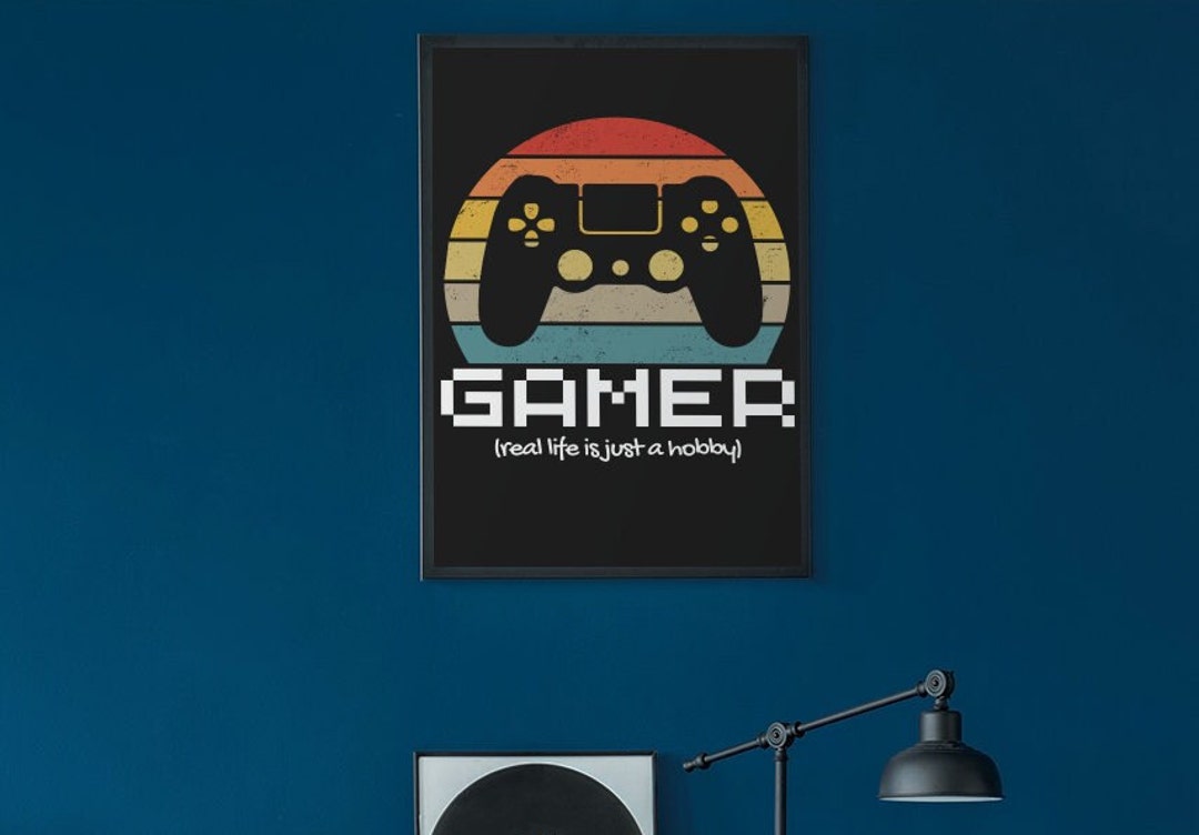 Printable Gamer Poster Gamer Gifts Digital Download Gamer Gamer Canvas ...