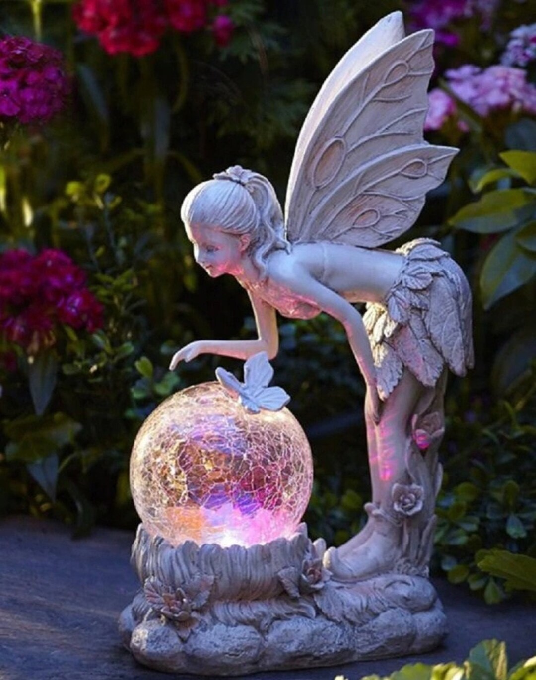Solar Garden Statue Girl