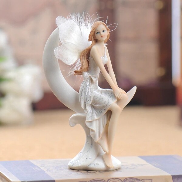Fairy Moon Statue - Etsy