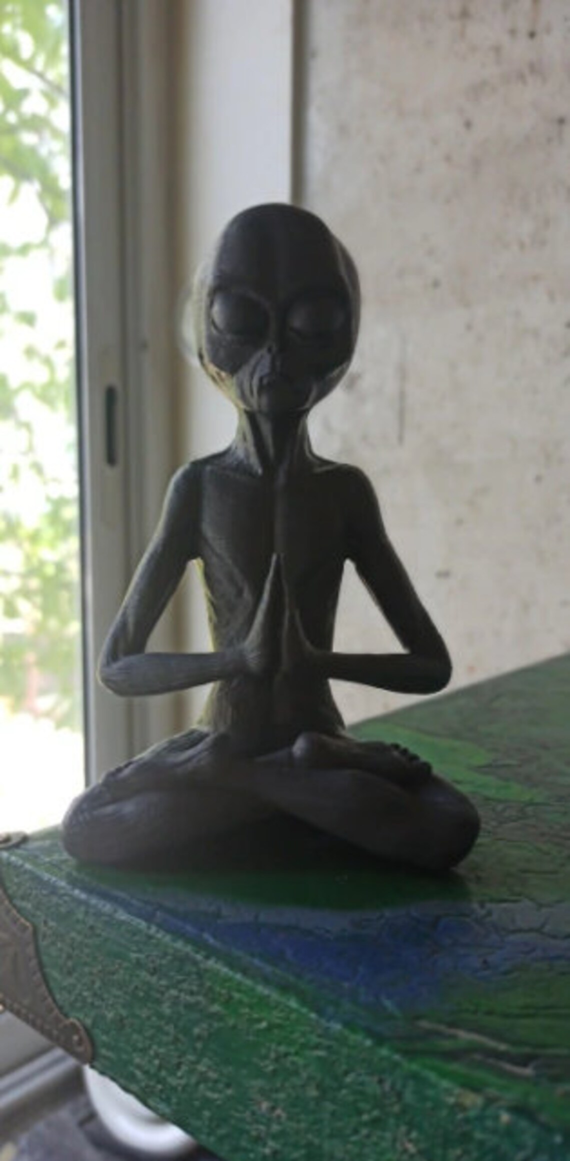 Meditating Alien Resin Statue Garden Ornament Best Art - Etsy