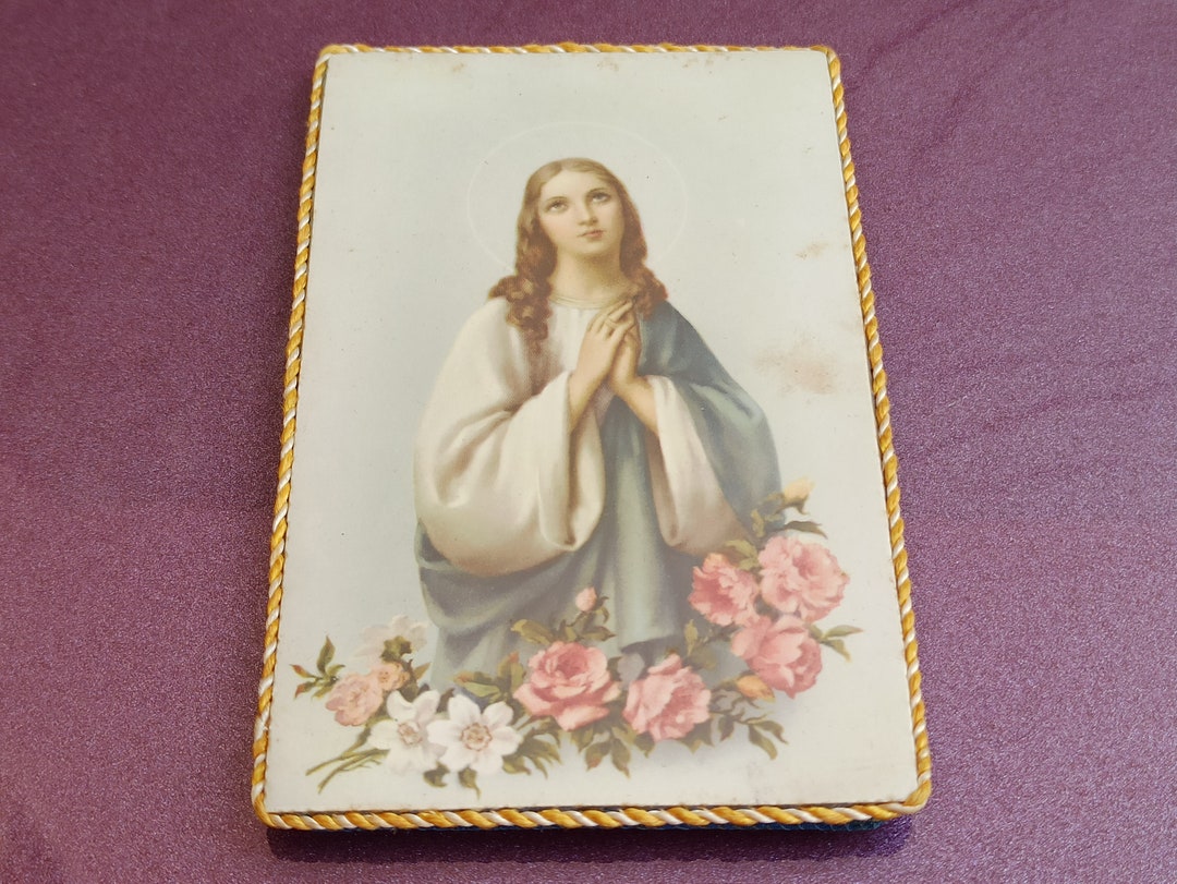 Religious Virgin Mary Icon Postcard, Virgin Mary Icon, Religious Chain ...