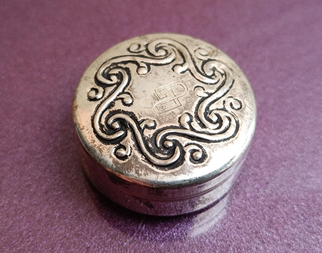 925 Silver Pill Box, Silver Pill Box, Vintage Pill Box, Retro Silver ...
