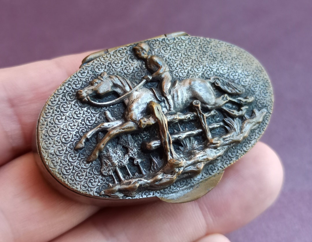 1800s Silver Match Box, Match Box, Antique Sterling Silver Match Box ...