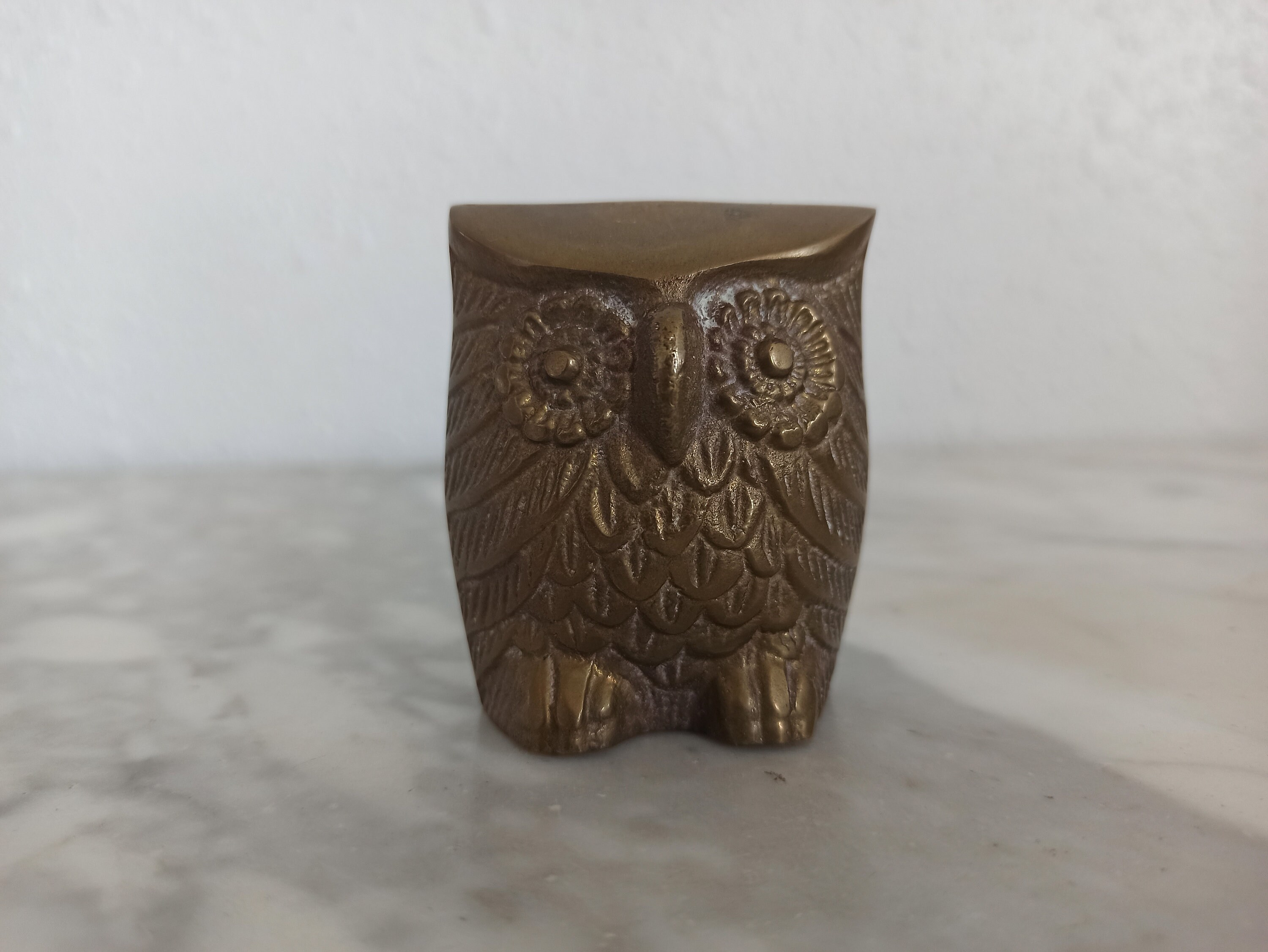 OWL SCULPTURE Bronze Owl Vintage Bronze Owl Figurine Bird | Etsy