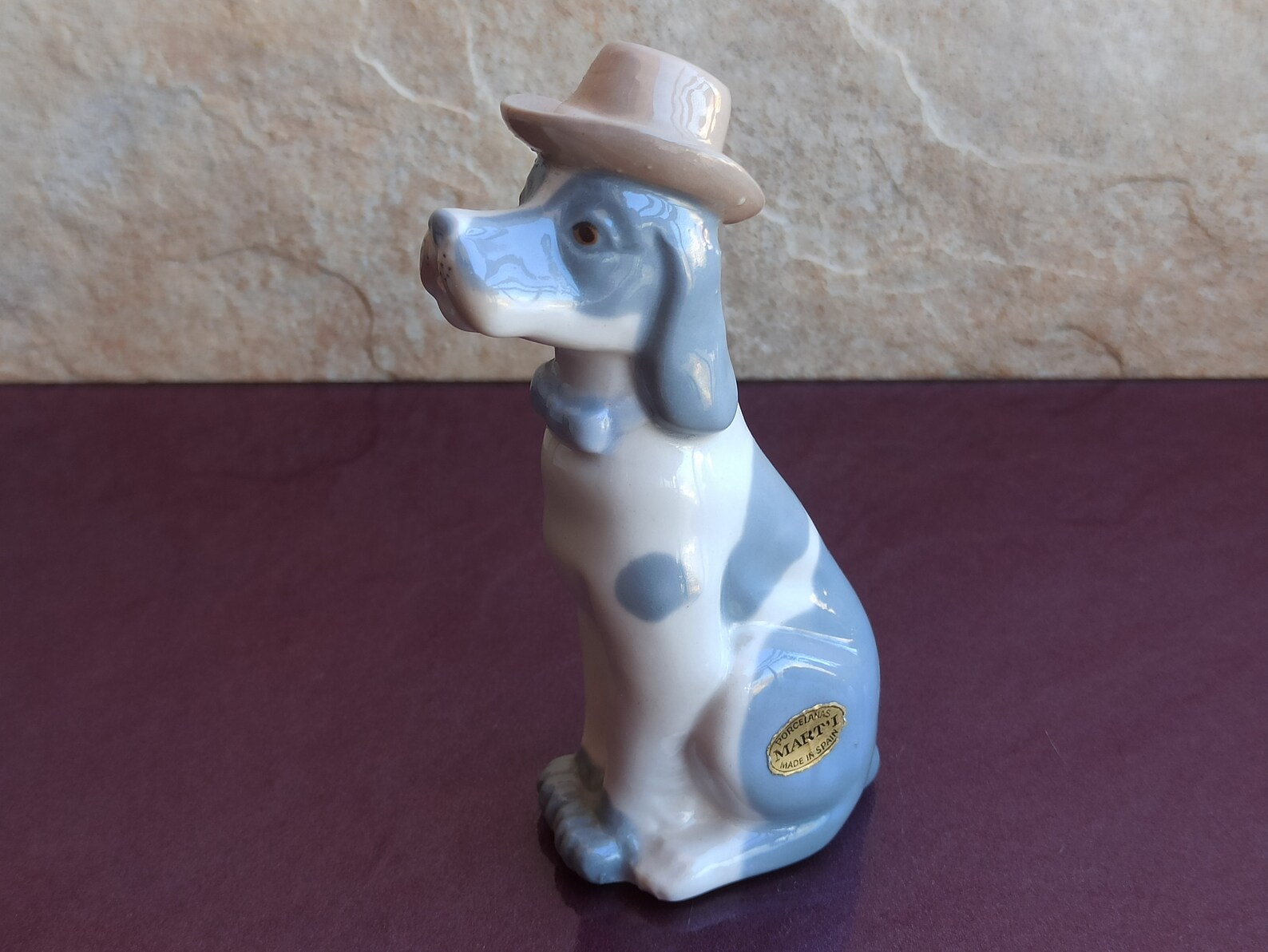 CASADES Marti Dog in a Hat, Lovely Dog Figurine, Porcelain Dog, Vintage ...