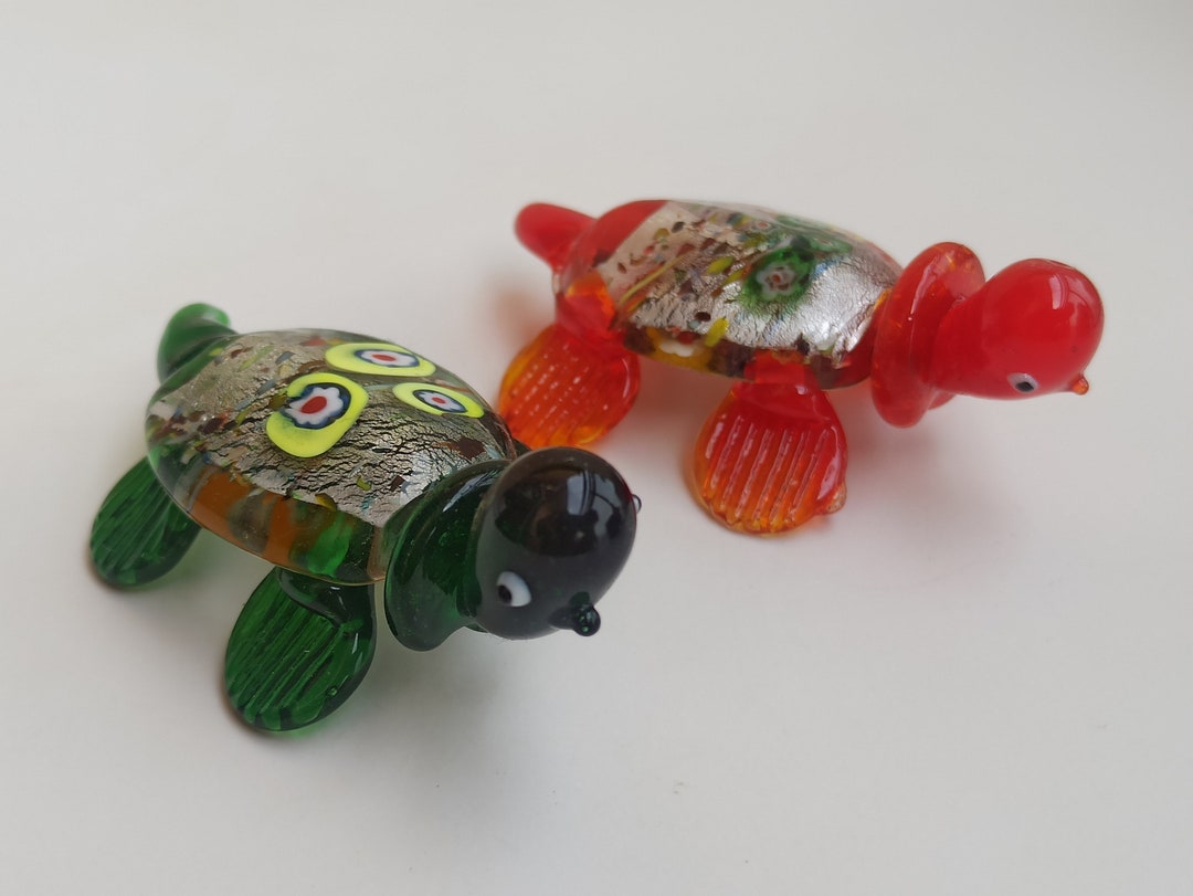 MURANO Turtle Figurine Vintage Turtle Glass Turtle - Etsy
