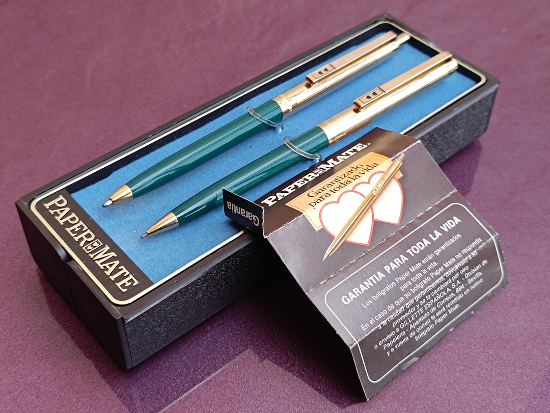 PAPER MATE Ballpoint Pen and Pencil, Vintage Mechanical Pencil, Retro ...