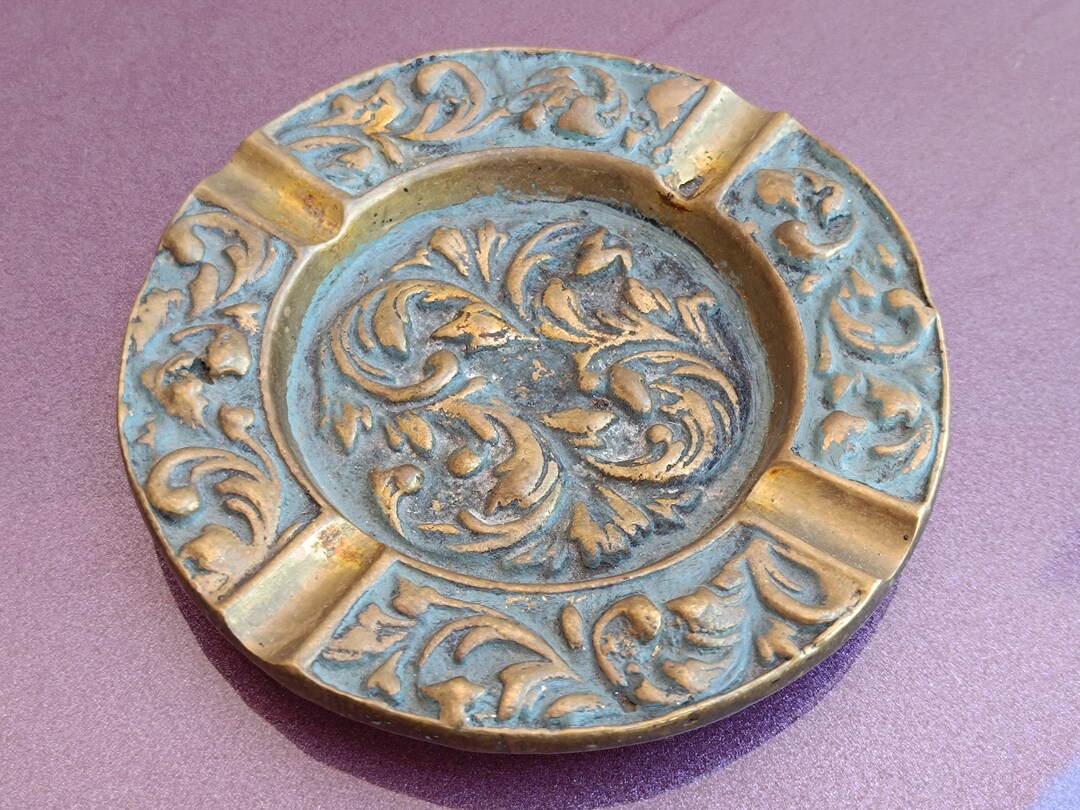 1960 Bronze Ashtray, Retro Bronze Ashtray, Vintage Ashtray, Antique ...
