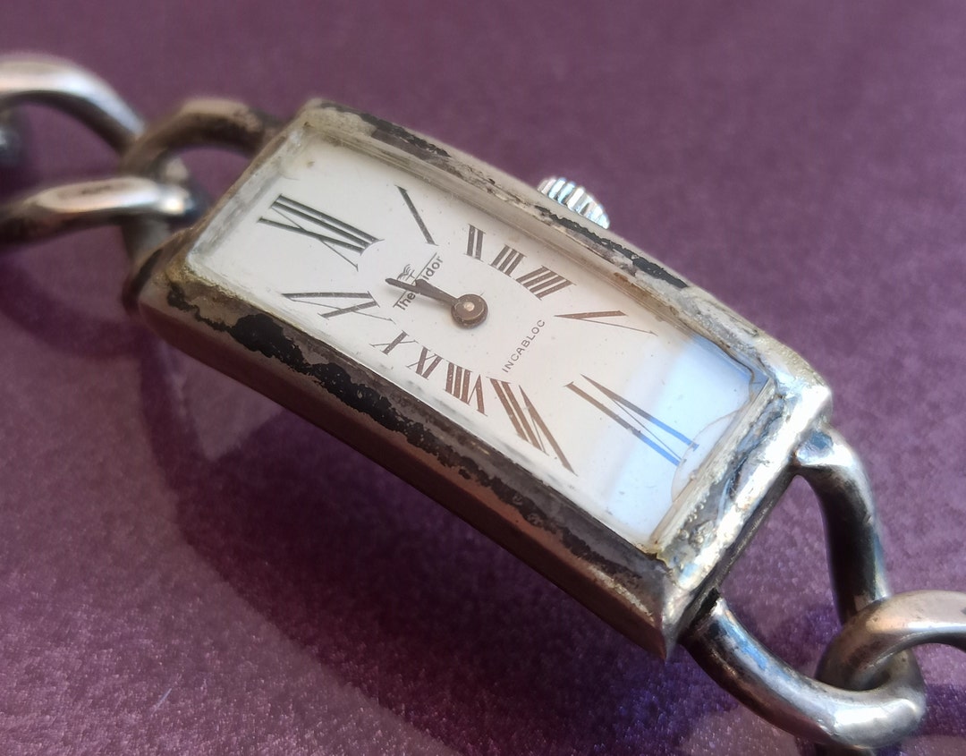 800 Silver Thermidor Incabloc, NOT WORK, SILVER Mechanical Watch ...