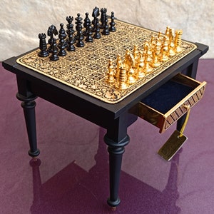 24k Gold Filled Antonio Garcia Escobar CHESS, Damascene Decorative ...