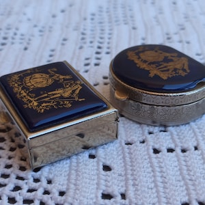 LIMOGES Pill Box Set of 2, Vintage Pill Box, Mini Box, France Retro Box ...
