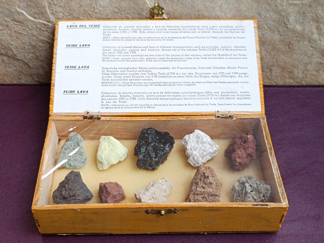 RARE Lava Crystals Vintage Set of 10 Stones, Tenerife Lava Stones in ...