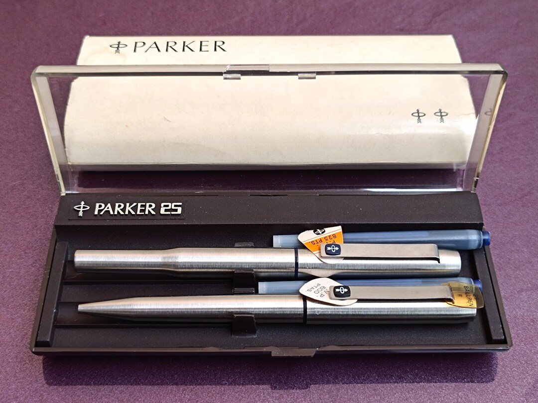 PARKER 25 Fountain Pen and Ballpoint Pen, Made in England, Original Pen ...