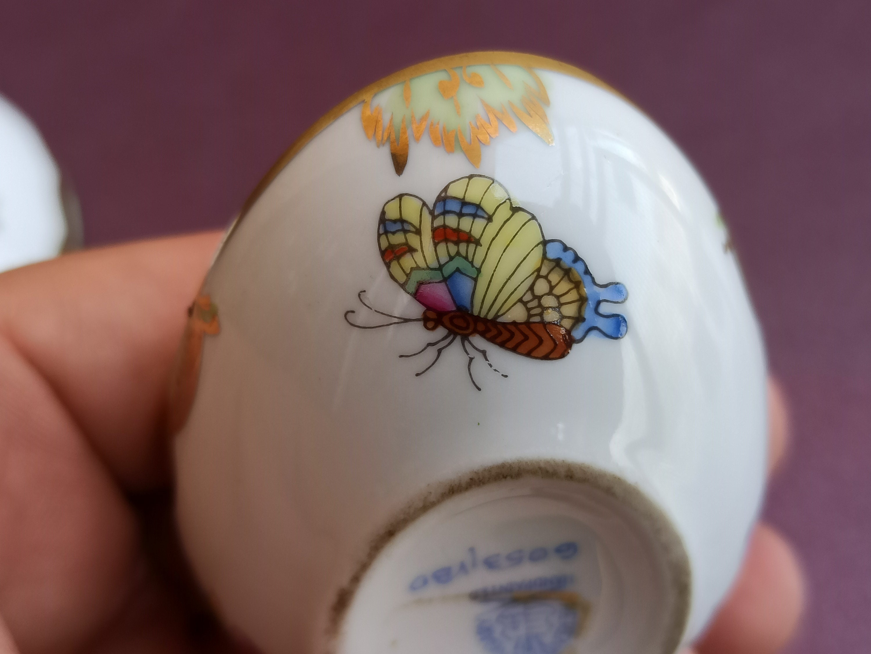 HEREND Hvngary Hand Painted Porcelain Flowers Box Vintage - Etsy