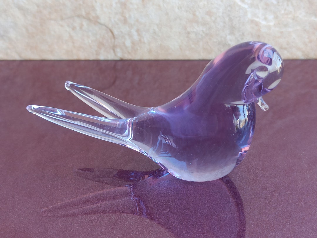 MURANO Glass Bird Figurine, Talisman Figurine, Vintage Bird Figurine ...