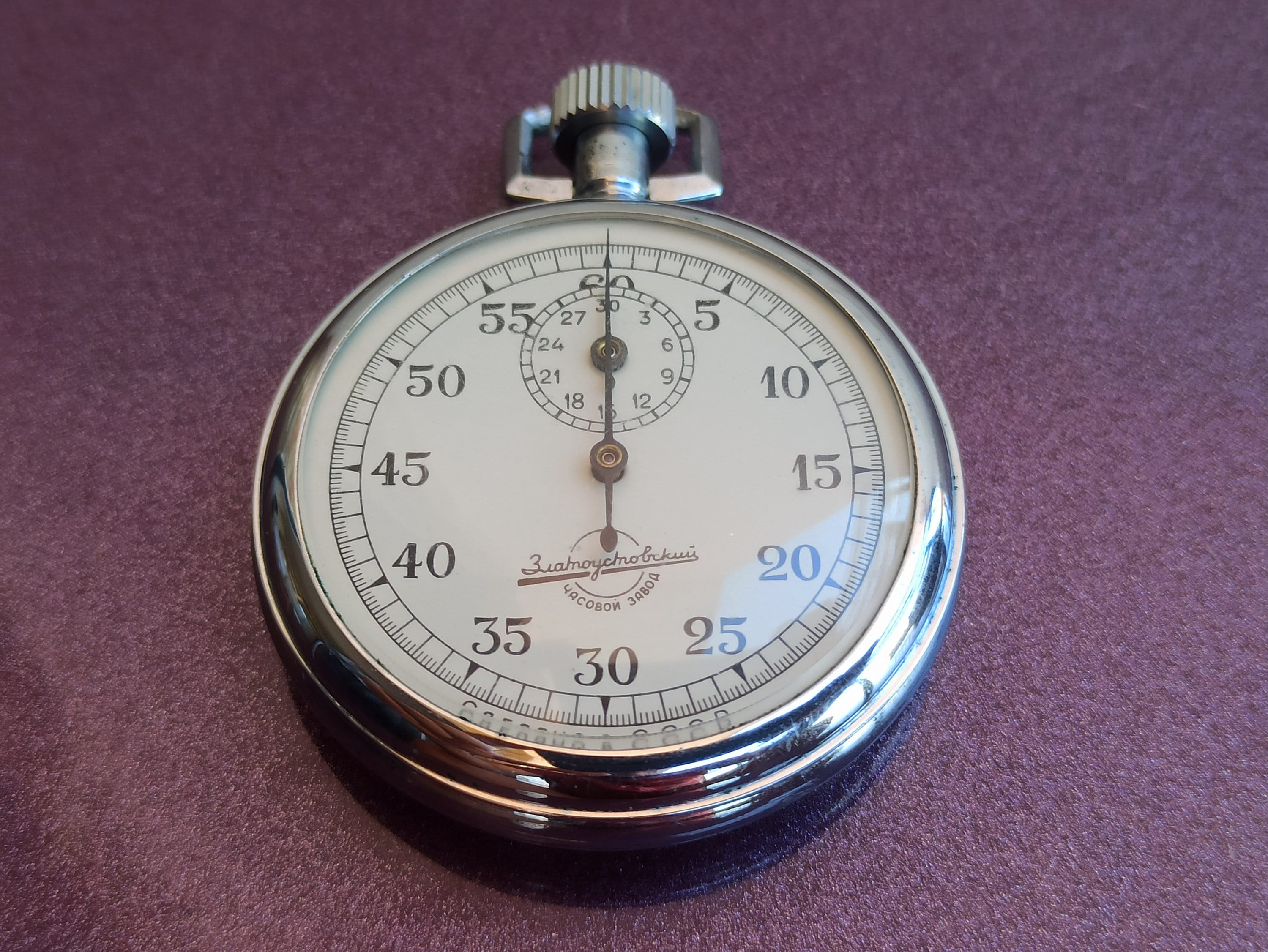 1970s USSR Mechanical Stopwatch Zlatoust, Analog Chronometer, Made in ...