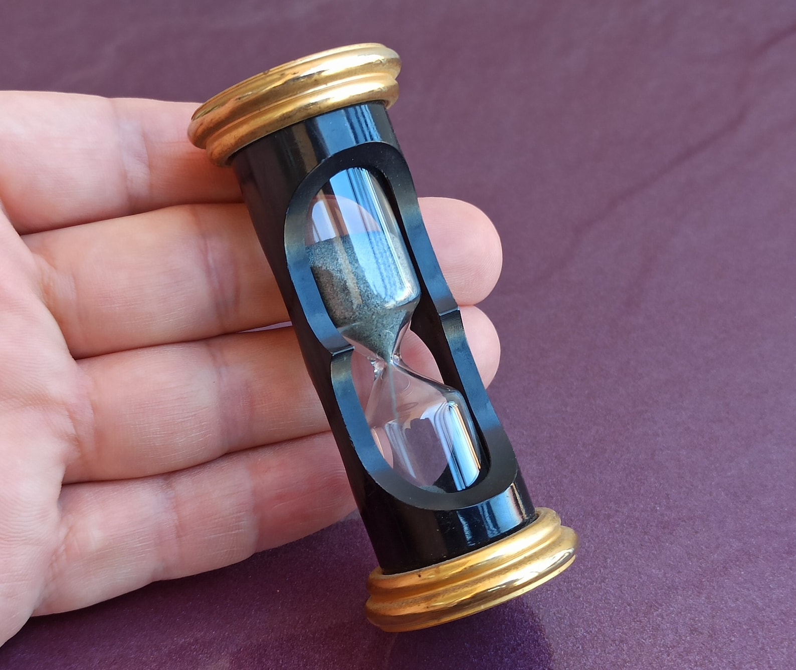 3 Minutes Bronze and Plastic Hour Glass, Gray Sand Timer, Hour Glass ...
