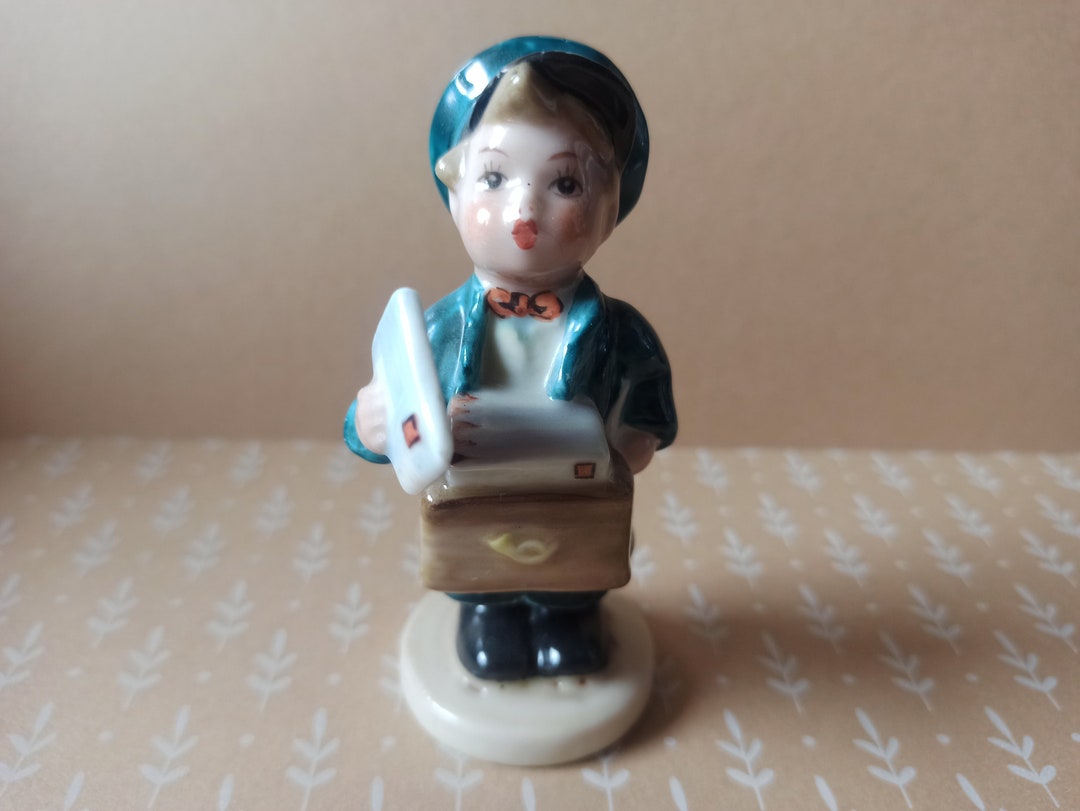 Vintage Hummel Postman Figurine, Antique Ceramic Postman, Love Letter ...