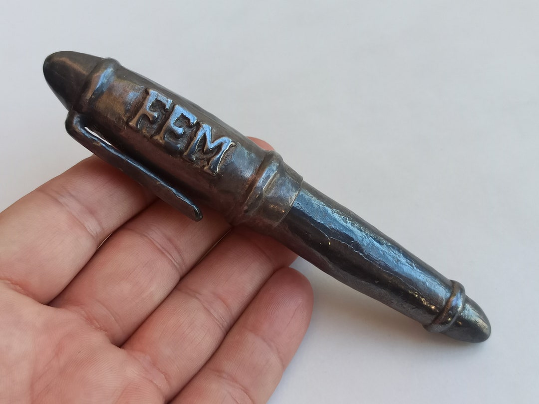 FEM Silver Ballpoint Pen, Sterling Silver Pen, Antique Silver Design ...