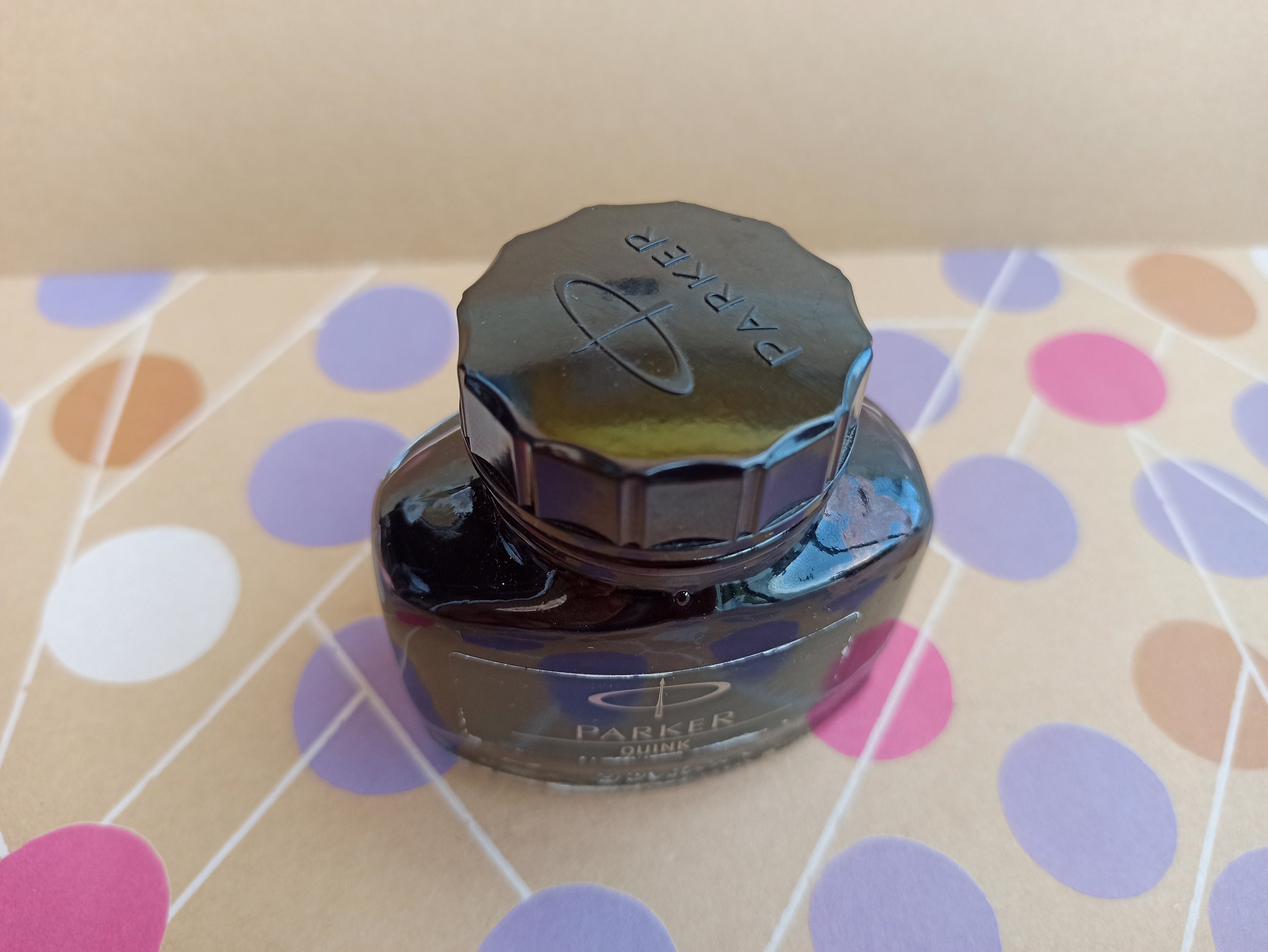 Antique 1950 Ink Inkwell Parker Black Decoration Vintage - Etsy